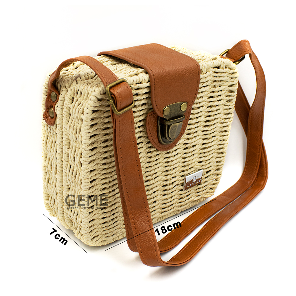 ΤΣΑΝΤΑ ΩΜΟΥ ΨΑΘΙΝΗ (BEIGE) – GEME