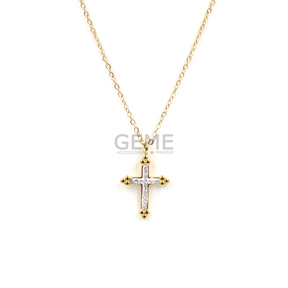 ΑΤΣΑΛΙΝΟ ΚΟΛΙΕ ΣΤΑΥΡΟΣ ΜΕ ΣΤΡΑΣ (GOLD) – GEME