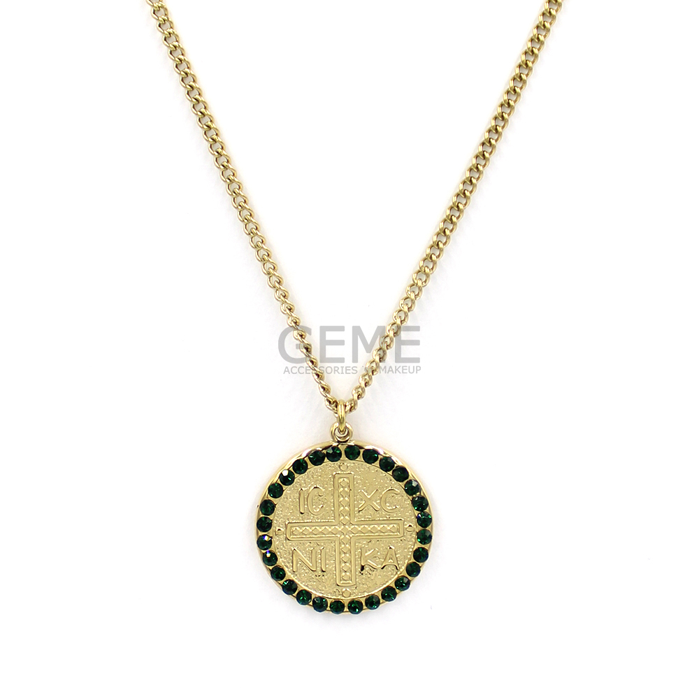 ΑΤΣΑΛΙΝΟ ΚΟΛΙΕ ΛIΡΑ ΜΕ ΠΡΑΣΙΝΑ ΣΤΡΑΣ (GOLD) – GEME