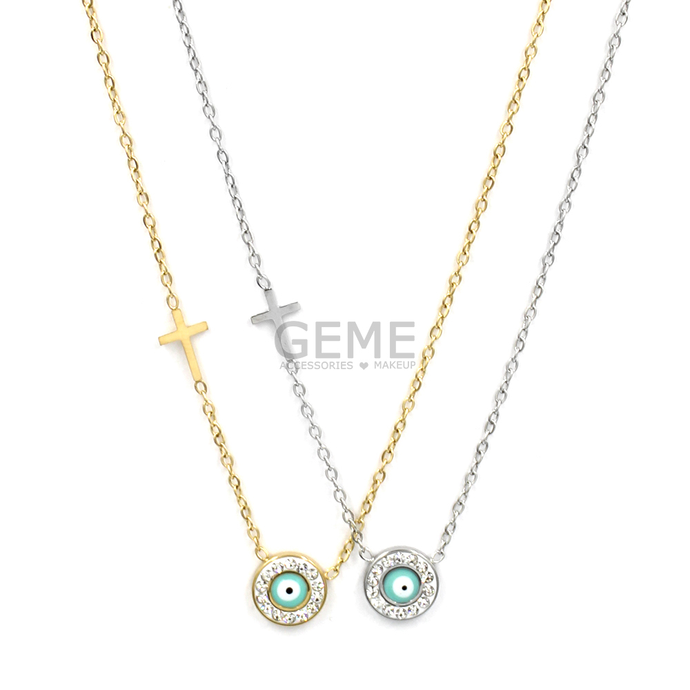 ΑΤΣΑΛΙΝΟ ΚΟΛΙΕ ΜΑΤΑΚΙ ΜΕ ΣΤΡΑΣ ΚΑΙ ΣΤΑΥΡΟ – GEME