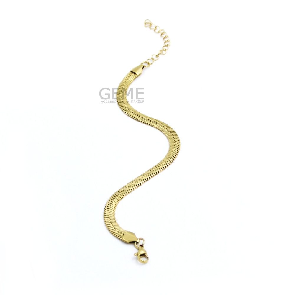 ΑΤΣΑΛΙΝΟ ΒΡΑΧΙΟΛΙ SNAKE 5,8mm UNISEX GOLD – GEME