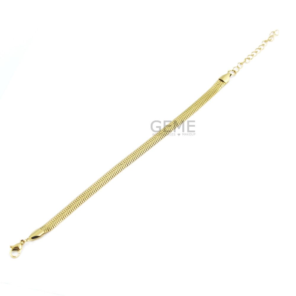 ΑΤΣΑΛΙΝΟ ΒΡΑΧΙΟΛΙ SNAKE 5,8mm UNISEX GOLD – GEME
